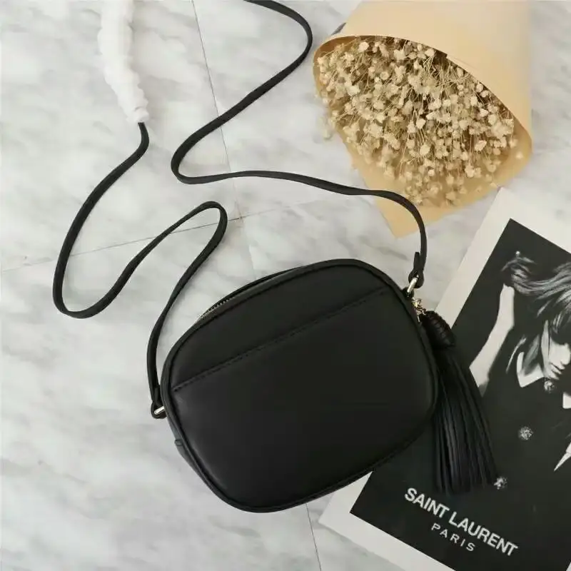 Saint Laurent Blogger Bag In Leather Black/Gold - YSL Outlet USA